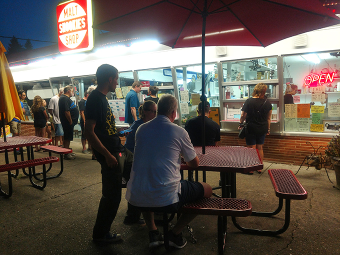 A vanilla malt with a cookie garnish alongside a strawberry sundae&mdash;the dynamic duo of dairy delights that nobody can resist.