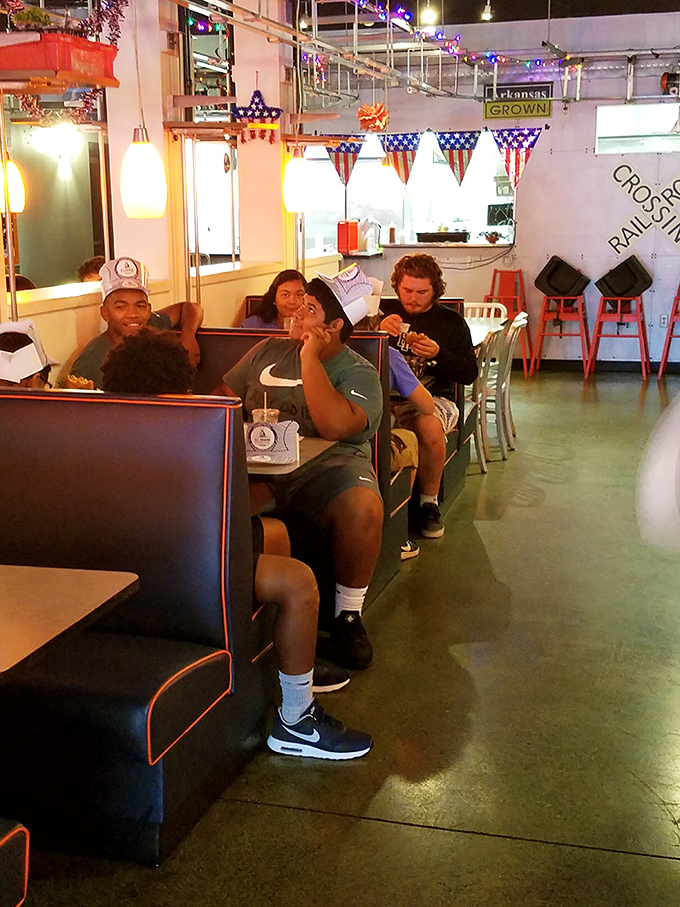 Good food brings people together like nothing else. These diners aren't just eating&mdash;they're creating memories in booths designed for conversation and connection.