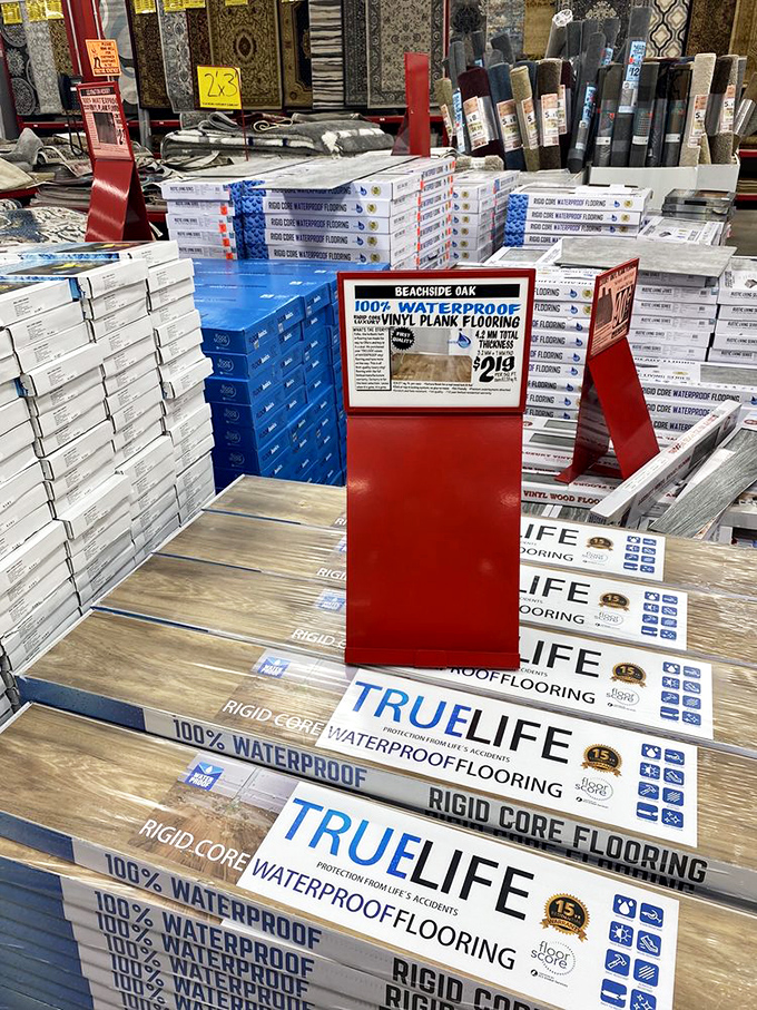 Home improvement dreams become affordable reality in the flooring section. Where renovation budgets stretch further than you ever thought possible.