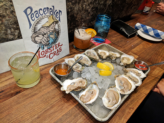 Fresh oysters on ice, accompanied by cocktails and sauces&mdash;like jewelry displayed on a silver platter, these ocean gems await their moment.