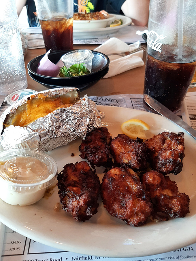These fried oysters look like they've been dipped in a golden sunset. Crispy outside, briny treasures within.