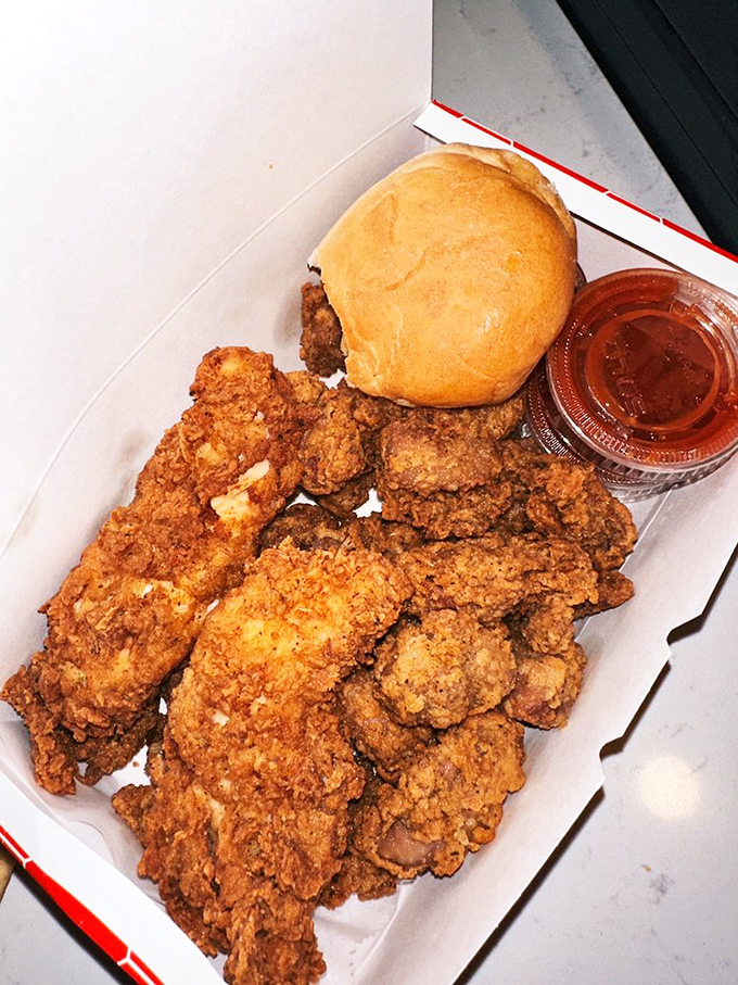 Gizzards and strips with that famous orange G-Sauce&mdash;proof that sometimes the most unassuming foods deliver the most unforgettable flavors.