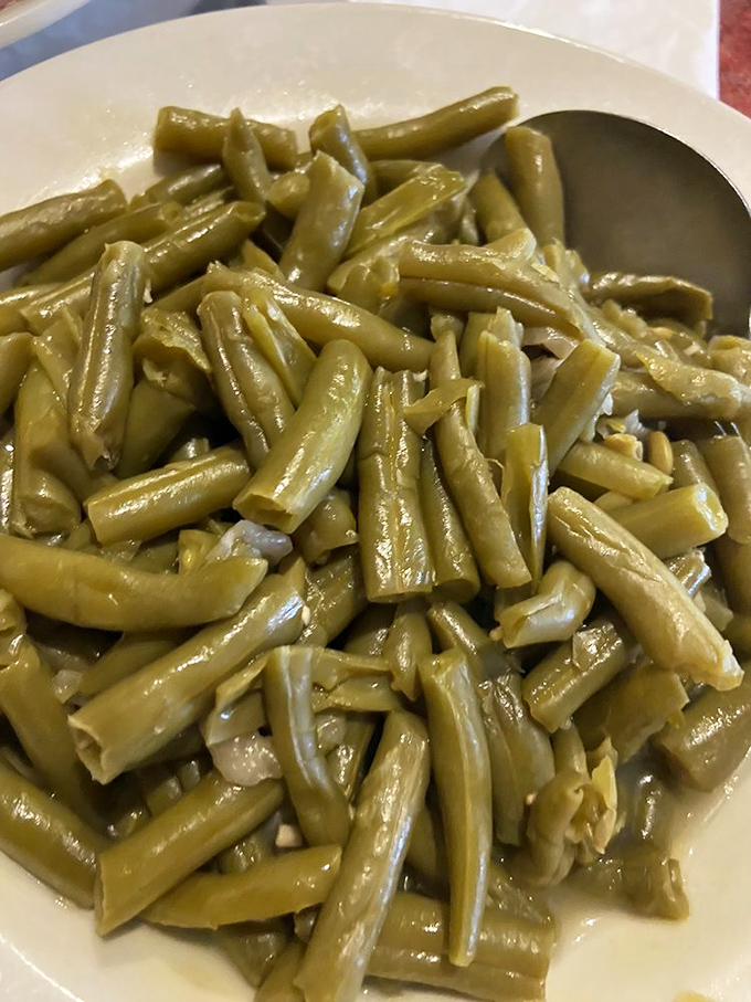 These aren't just green beans&mdash;they're Southern-style green beans, cooked low and slow with onions until they surrender all their flavor.