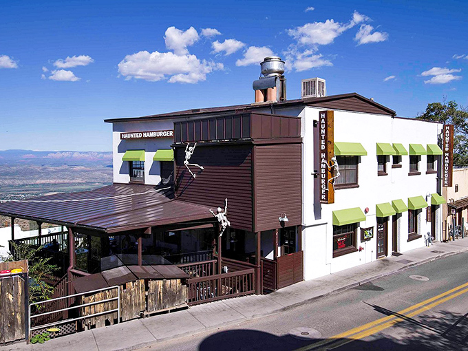 Haunted Hamburger serves up views so spectacular, you'll forgive your lunch for getting cold while you snap "just one more" photo.