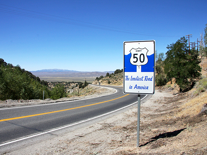 "The Loneliest Road in America" sign isn't kidding—but the journey across Highway 50 rewards the brave with unfiltered Nevada beauty.