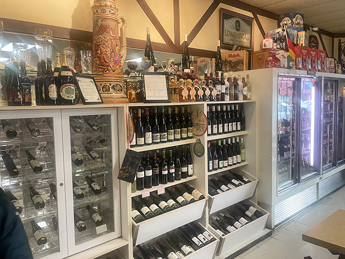 The wine and beer selection that makes you wonder if your passport got stamped when you walked through the door. 