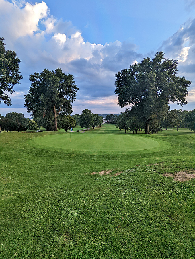 Marietta Country Club's perfectly manicured greens provide a serene backdrop for both serious golfers and those who just enjoy driving the cart.
