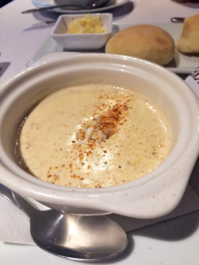 Maryland cream of crab soup that makes you understand why people get misty-eyed talking about regional specialties. Comfort in a bowl.