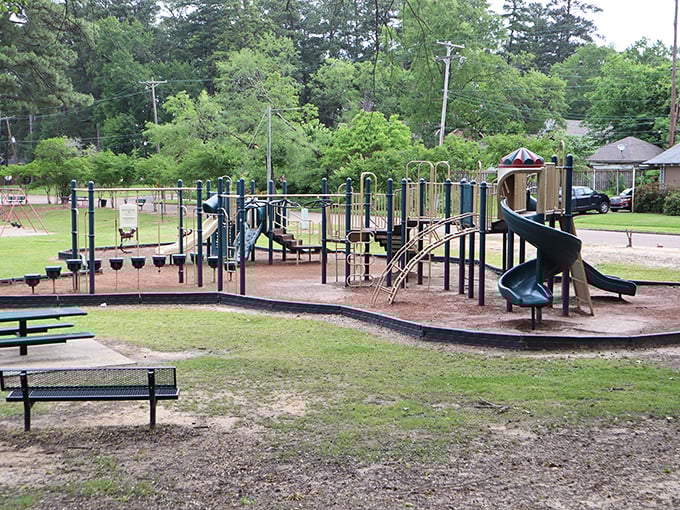 This playground might not make the travel brochures, but it's where local memories are forged one swing and slide at a time.