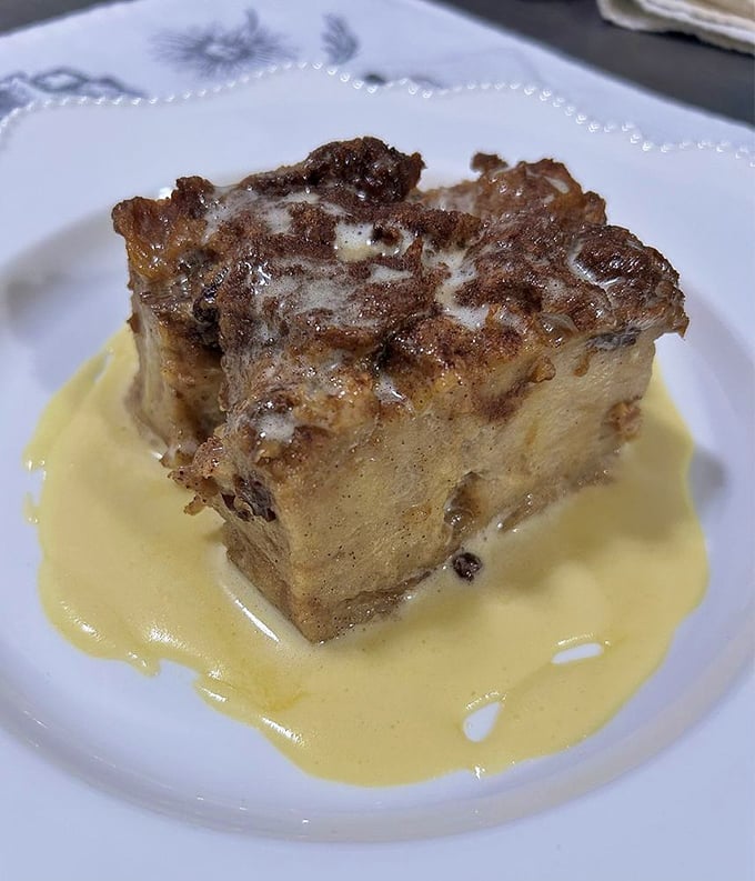 Bread pudding that doesn't just satisfy your sweet tooth &ndash; it writes love letters to your taste buds with every custardy bite.