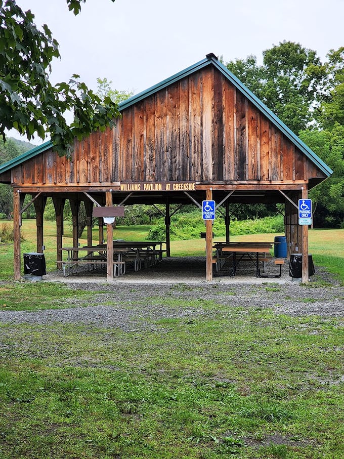 Williams Pavilion at Creekside: where family reunions become memorable for the setting rather than just Aunt Edna's questionable potato salad. 