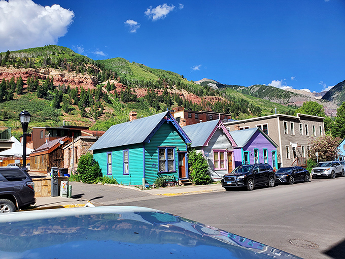 Candy-colored cottages prove that mountain living needn't be all log cabins and antlers. Telluride's historic homes bring playful personality to serious real estate values.