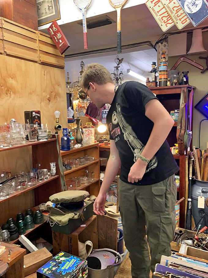 The thrill of the hunt captured in action &ndash; every serious collector knows that perfect find might be hiding behind the next corner.