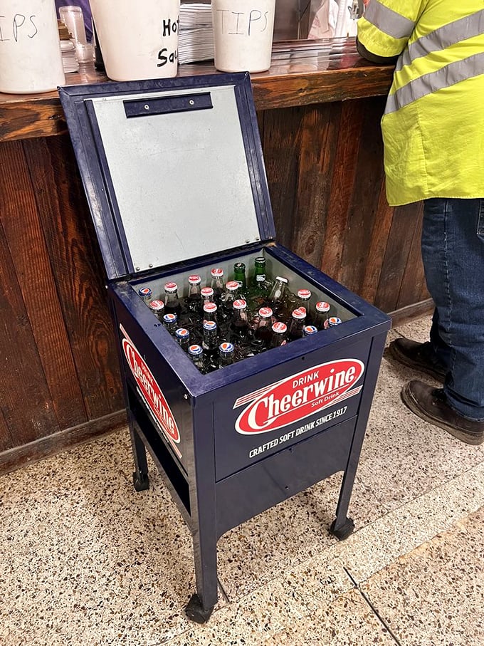 The vintage Cheerwine cooler&mdash;a time capsule of Southern refreshment that pairs perfectly with smoky pork and summer afternoons.