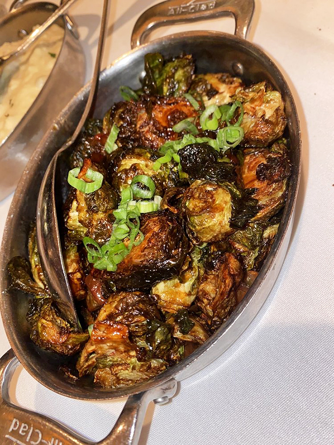 Once the vegetable of childhood nightmares, now glistening in a caramelized glory that would make even dedicated carnivores reach for seconds. 