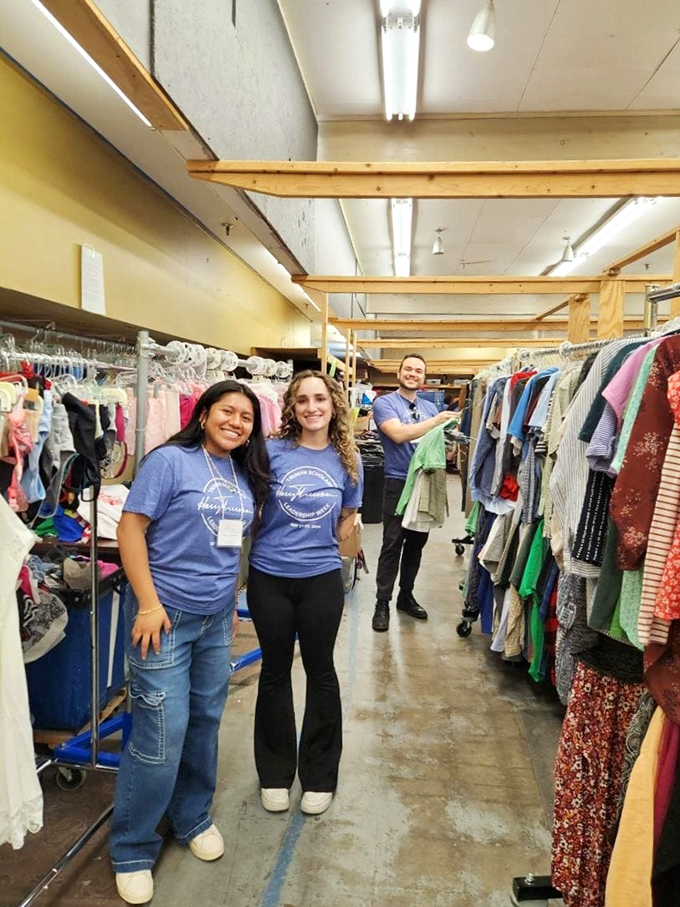 The staff's matching blue shirts can't contain their enthusiasm&mdash;these are people who genuinely believe in the mission behind the merchandise. 