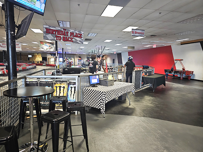 Where race day preparations begin—the calm before the rpm storm. Even the staff can't help but feel the electricity in the air.