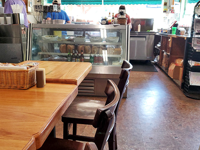 Where sandwich magic happens. The prep area might not be fancy, but neither was Edison's workshop, and look what he invented.