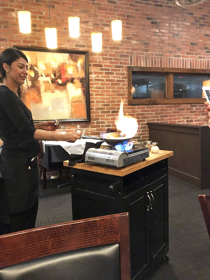Tableside flambeeing isn't just cooking; it's dinner theater where fire plays the starring role. The best chefs know we eat with our eyes first, and flames are always a crowd-pleaser.