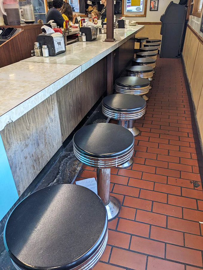 These chrome stools have supported generations of hungry Hoosiers, bearing witness to countless first dates and final exams.