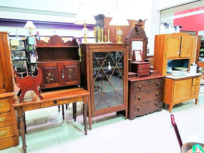 An elegant lineup of wooden furniture that puts modern flat-pack assemblies to shame. Craftsmanship that's outlived several presidential administrations.