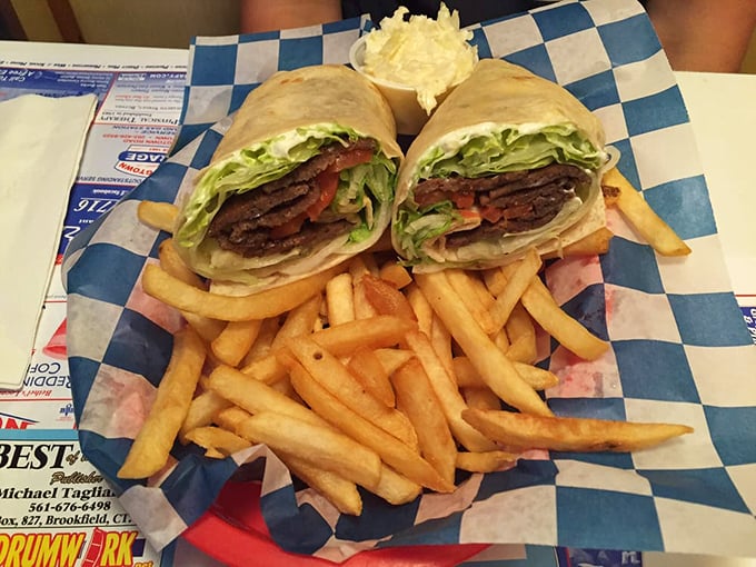 This wrap isn't messing around&mdash;packed tight with savory goodness and crisp lettuce, it's a portable feast worthy of both hands.