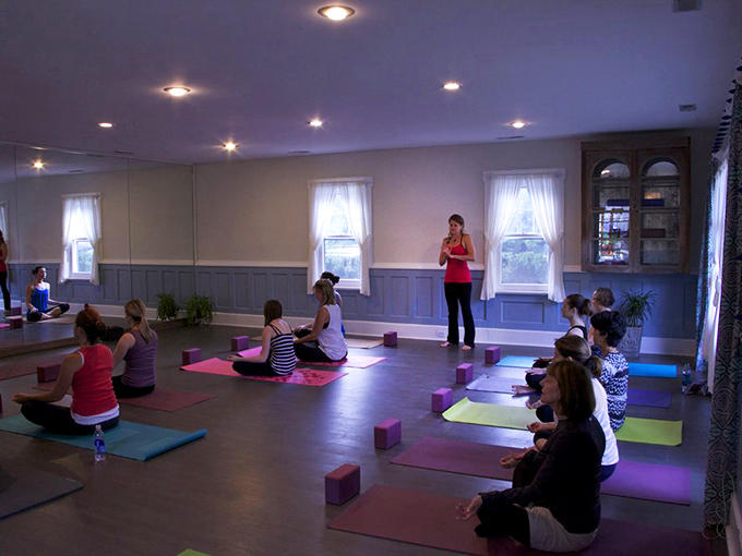 "Downward dog" takes on new meaning when surrounded by hardwood floors and natural light that flatters everyone's warrior pose.