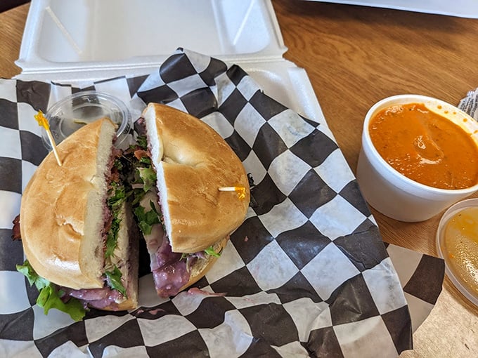 Bagel sandwiches &ndash; New York's gift to the South. This one balancing deli traditions with Georgia hospitality in every bite.