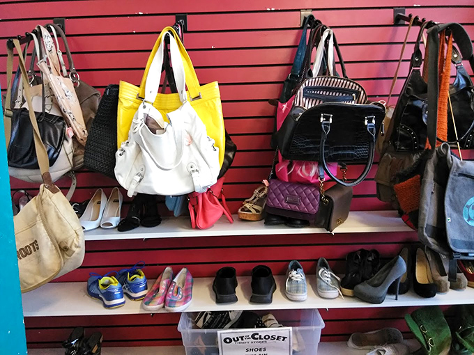 Handbag heaven on a pink backdrop &ndash; because sometimes the perfect accessory is one that already has a history of turning heads.