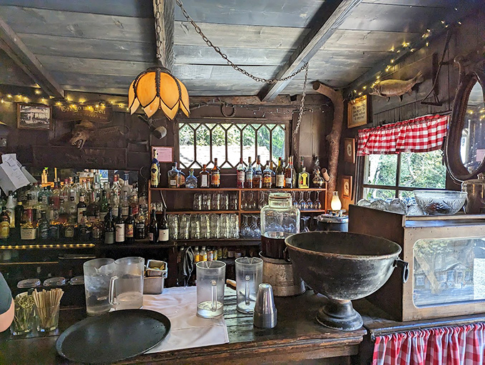 The bar isn't just serving drinks; it's preserving history&mdash;each bottle, glass, and vintage fixture telling stories of thirsty travelers through the decades.