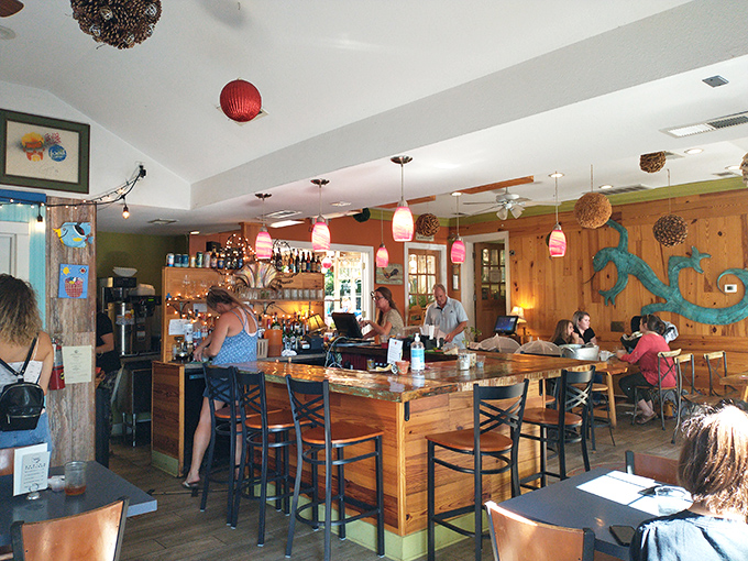The bar area buzzes with the energy of a place where strangers become friends over shared plates and "you've got to try this" moments.