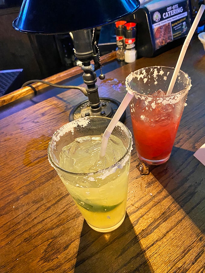 Margaritas with salt rims precise enough to make engineers weep with joy. Cocktails that say "vacation" even on a Tuesday in Ohio.