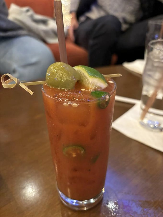 The Bloody Mary that eats like a meal and drinks like a dream. Those garnishes aren't just for show&mdash;they're a hangover's worst enemy.
