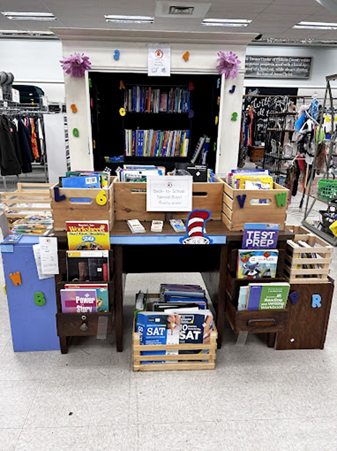 The book nook: where bestsellers of yesteryear and SAT prep guides find common ground. Literary treasures at prices that make Amazon blush.