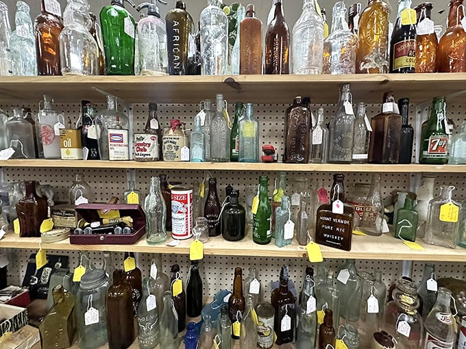 Every bottle tells a story&mdash;some held medicine, others soda, a few probably witnessed Prohibition shenanigans firsthand.