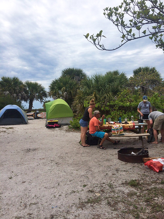 Camping Cayo Costa style: where your backyard is pristine beach and your evening entertainment is a billion-star sky show.