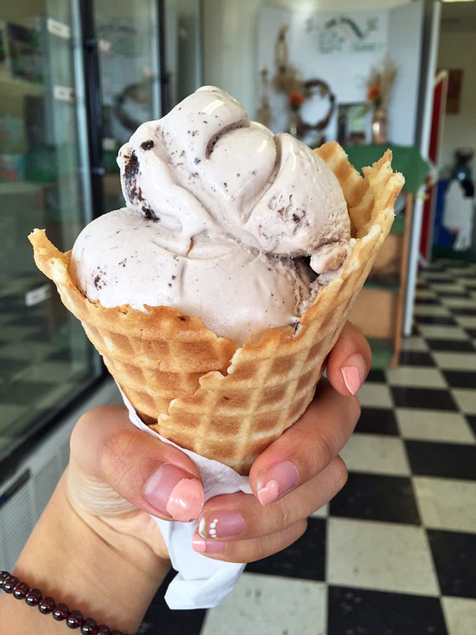 Cookies and cream in a waffle bowl &ndash; proof that sometimes the best things in life come in edible containers.