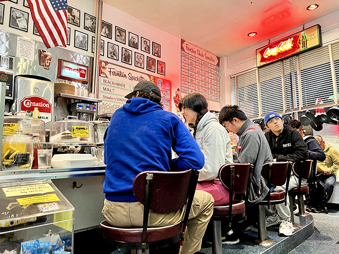 The counter seating &ndash; where strangers become friends over coffee and everyone has an opinion on the best item on the menu.