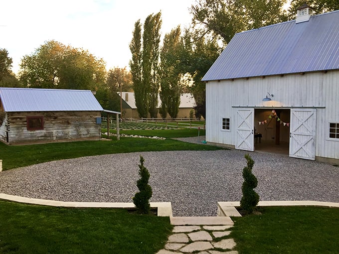 These pristine barns and gravel courtyard aren't just farm buildings&mdash;they're wedding venues where rural charm meets Pinterest-worthy elegance.