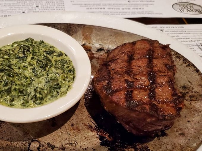 This filet mignon with creamed spinach isn't just dinner—it's the culmination of countless backyard grills aspiring to greatness.