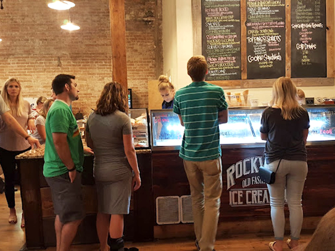 The line forms with purpose&mdash;strangers united by the universal language of "I need that ice cream right now."