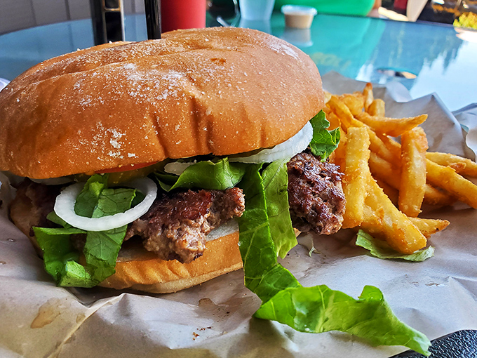 Sometimes simplicity speaks volumes. This classic burger doesn't need to shout&mdash;its perfectly seared patty and fresh toppings do all the talking.
