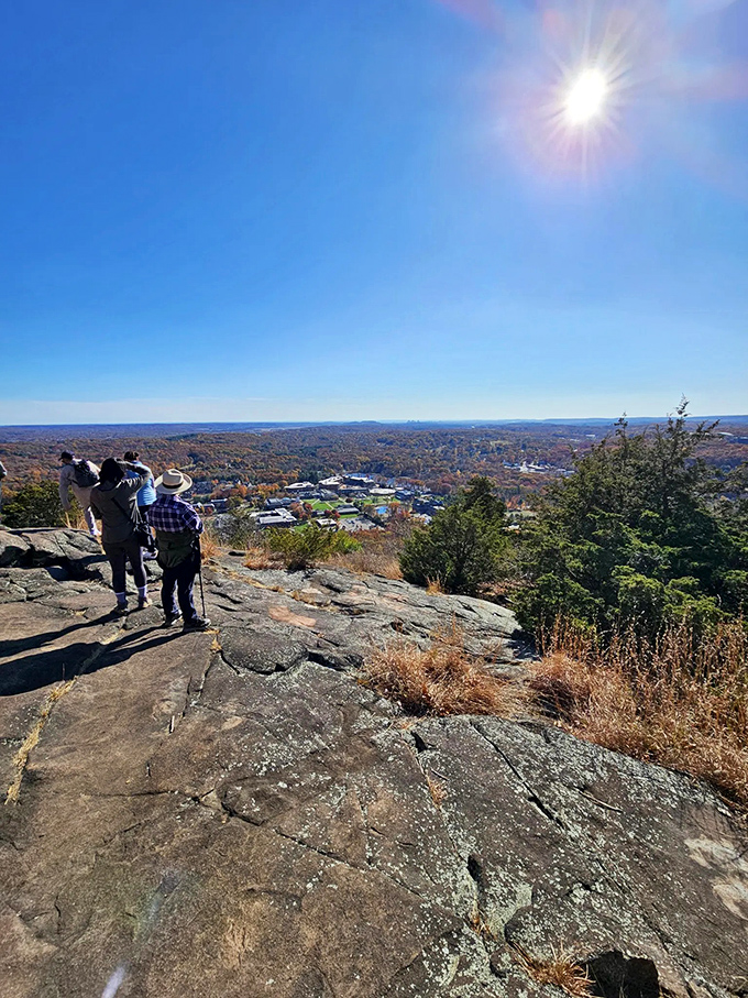 Standing at the summit feels like being on nature's balcony, where Connecticut shows off everything she's been hiding from highway travelers.