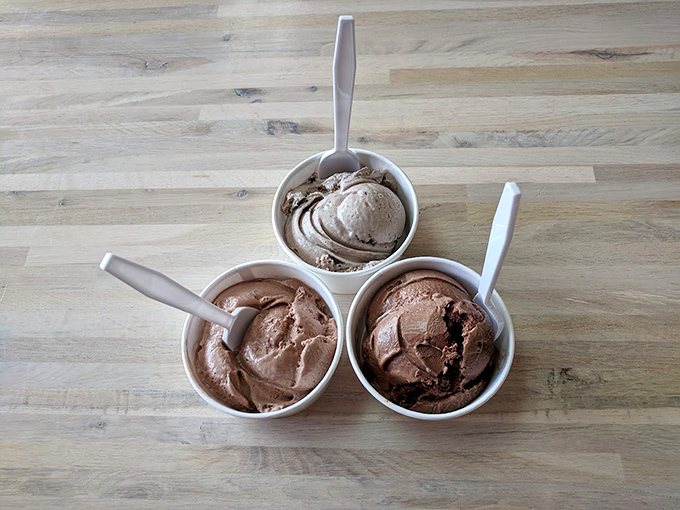 This swirled masterpiece looks like it belongs in an art gallery, not just a cup. Michelangelo would have traded his chisel for an ice cream scoop. 