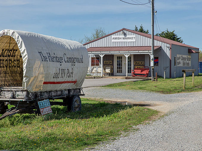 The Heritage Campground and Amish Market &ndash; where "convenience food" means freshly baked goods you can eat while still warm.