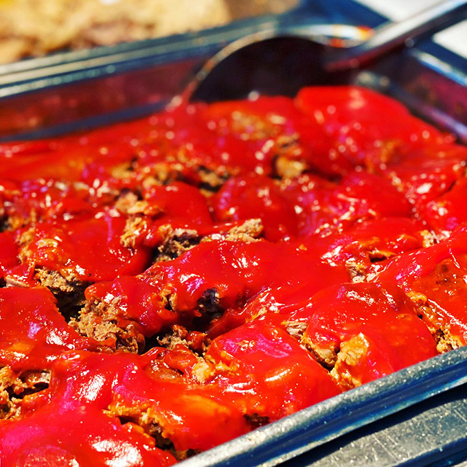 Not just meatloaf, but a ruby-red glazed masterpiece that makes Monday's dinner look like the weekend's grand finale.