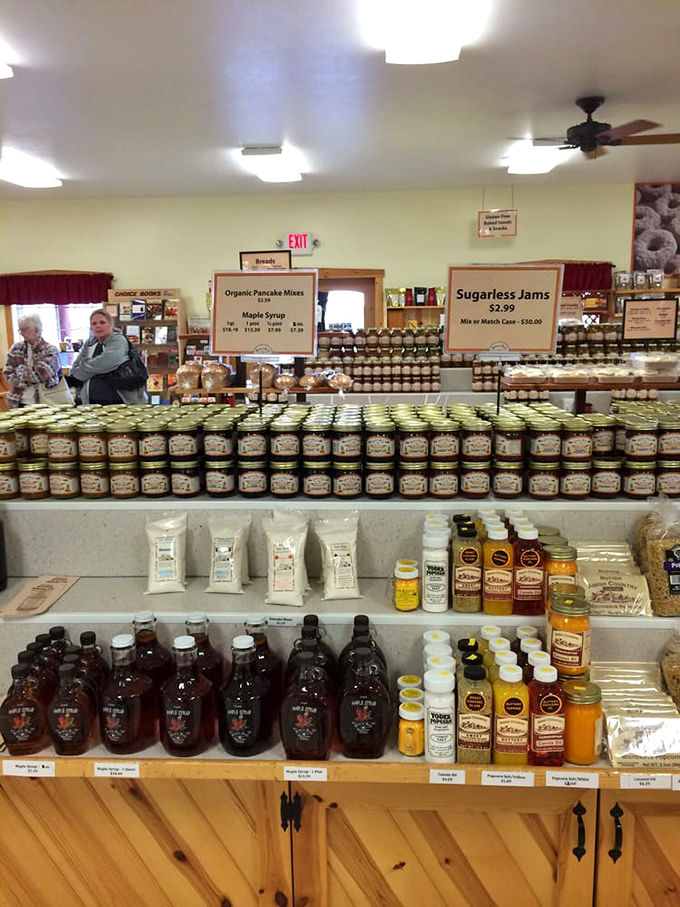 Beyond donuts lies a world of jams, syrups, and pantry treasures. Your kitchen will thank you for the souvenir.