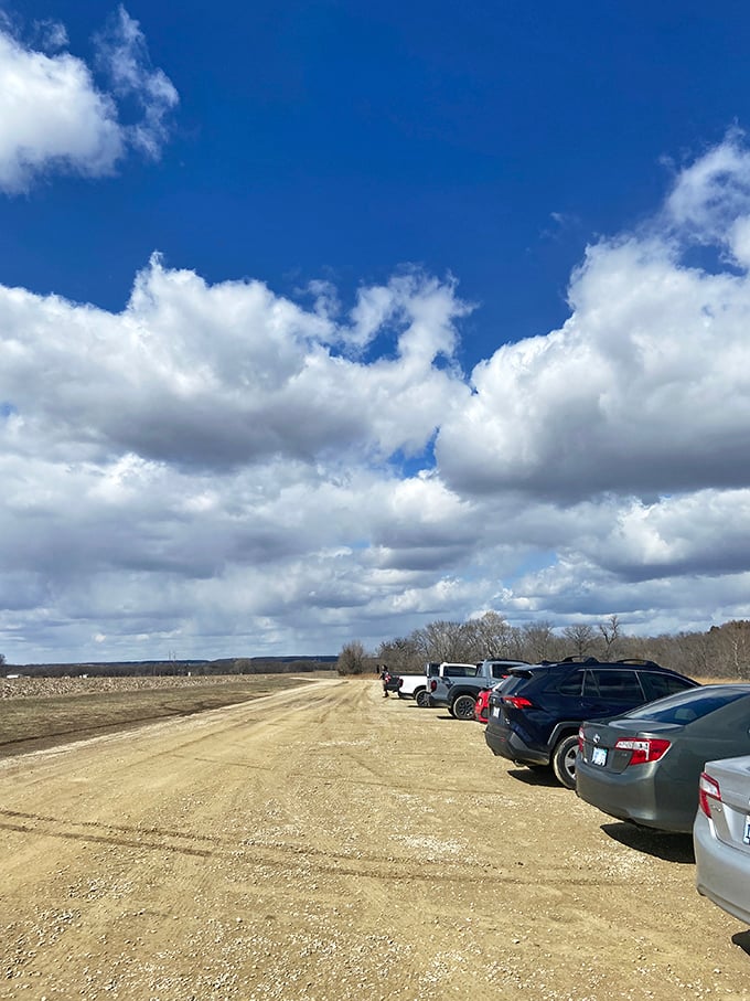 Where prairie pilgrims begin their journey. This humble parking area is the gateway to one of America's most spectacular natural wonders.