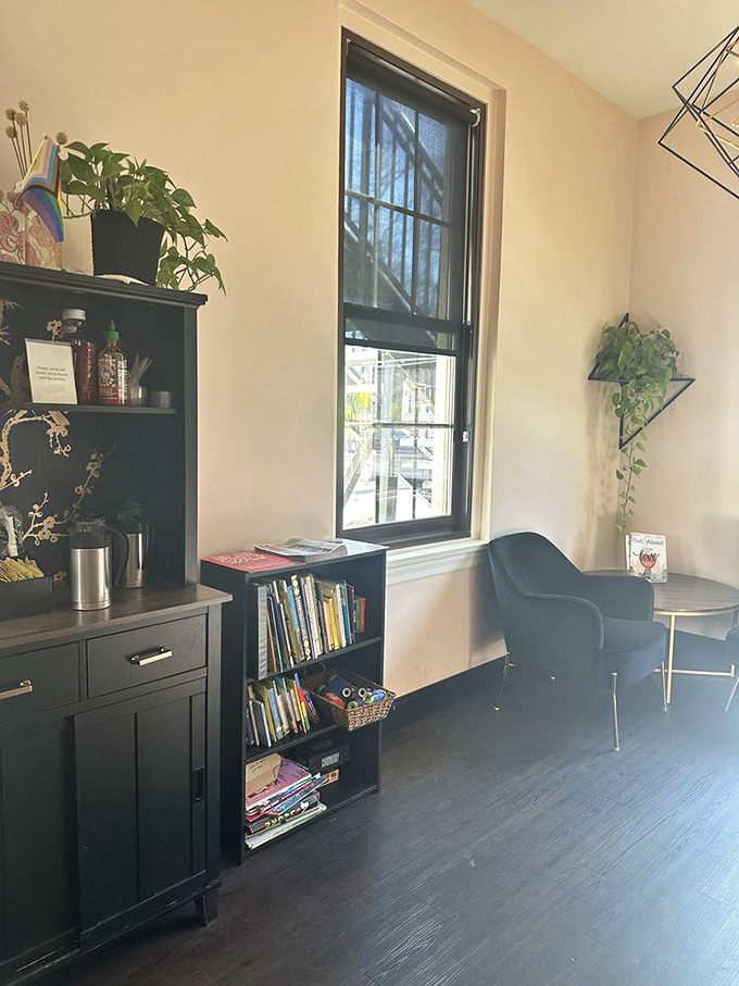 A reading nook that whispers "stay awhile" to both your coffee and your curiosity.