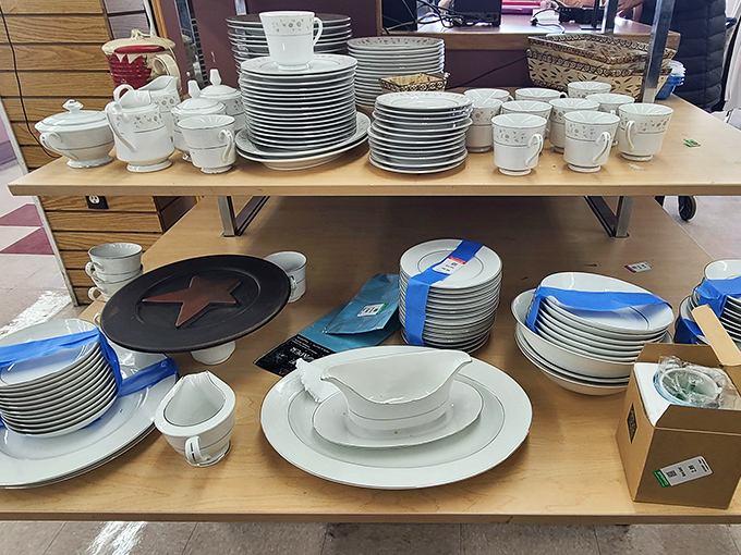 Dish-pocalypse! Enough plates, saucers and teacups to host a royal banquet or survive the in-laws' extended holiday visit with style.